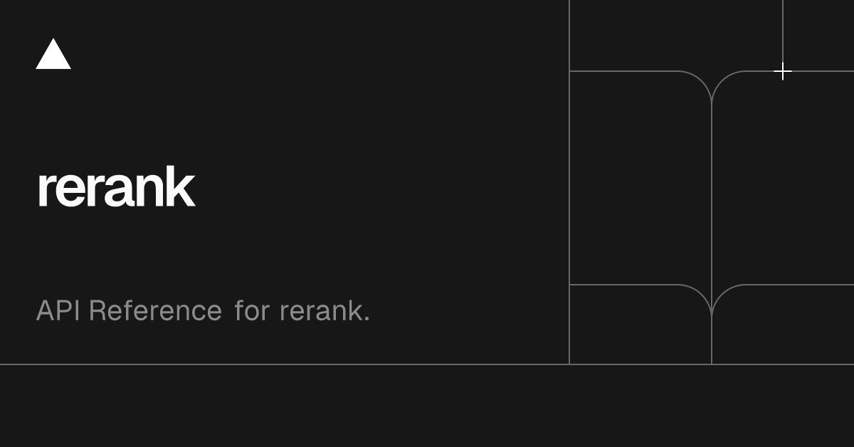 AI SDK Core: rerank