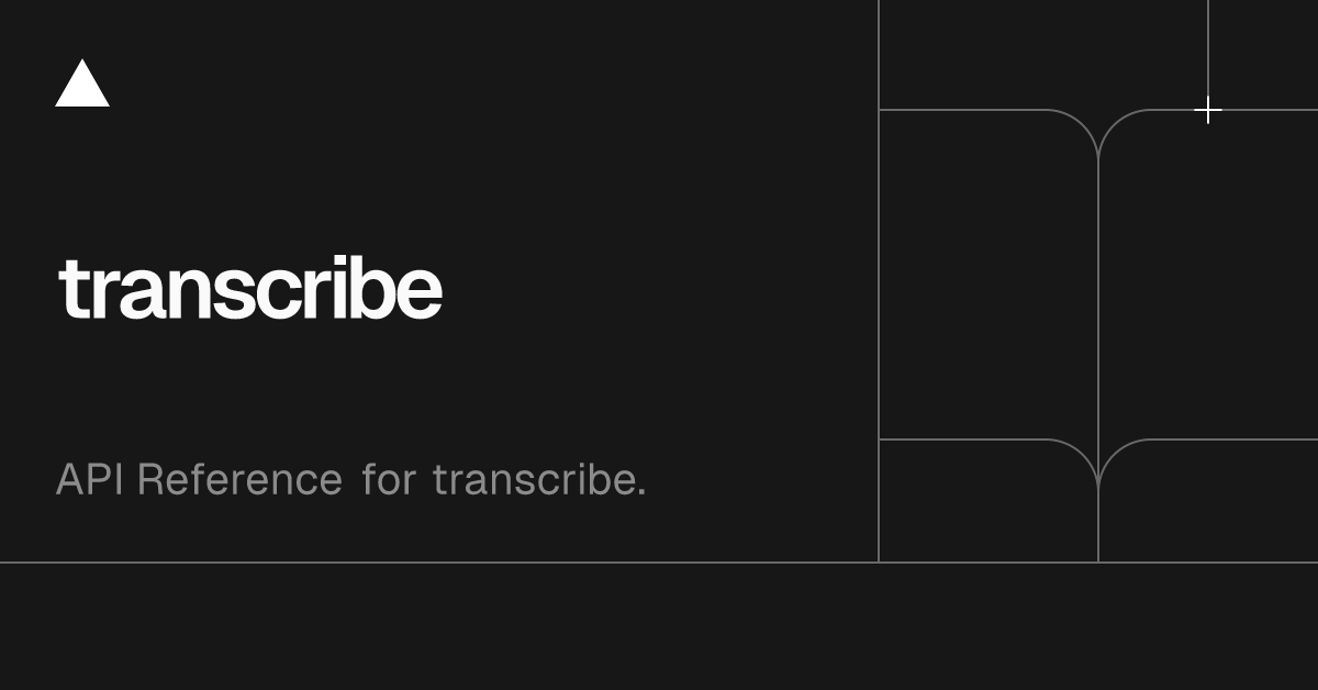 AI SDK Core: transcribe