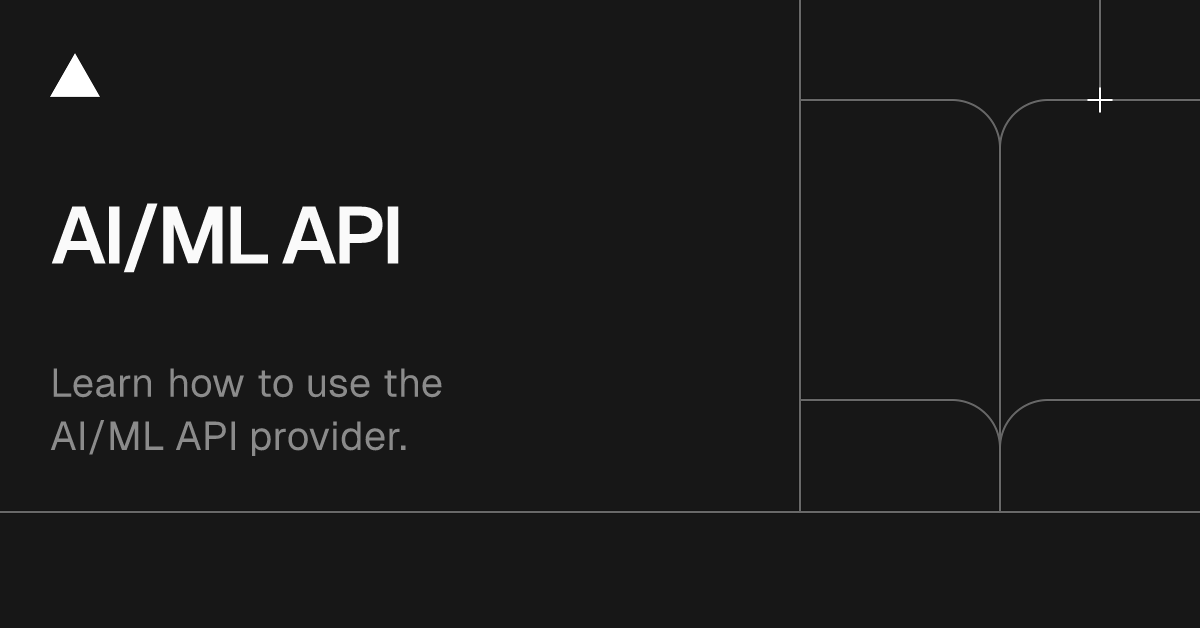 Community Providers: AI/ML API