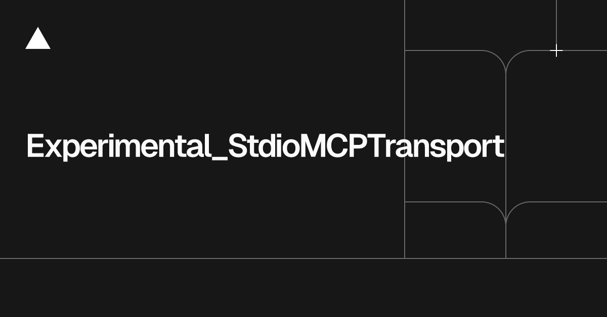 AI SDK Core: Experimental_StdioMCPTransport